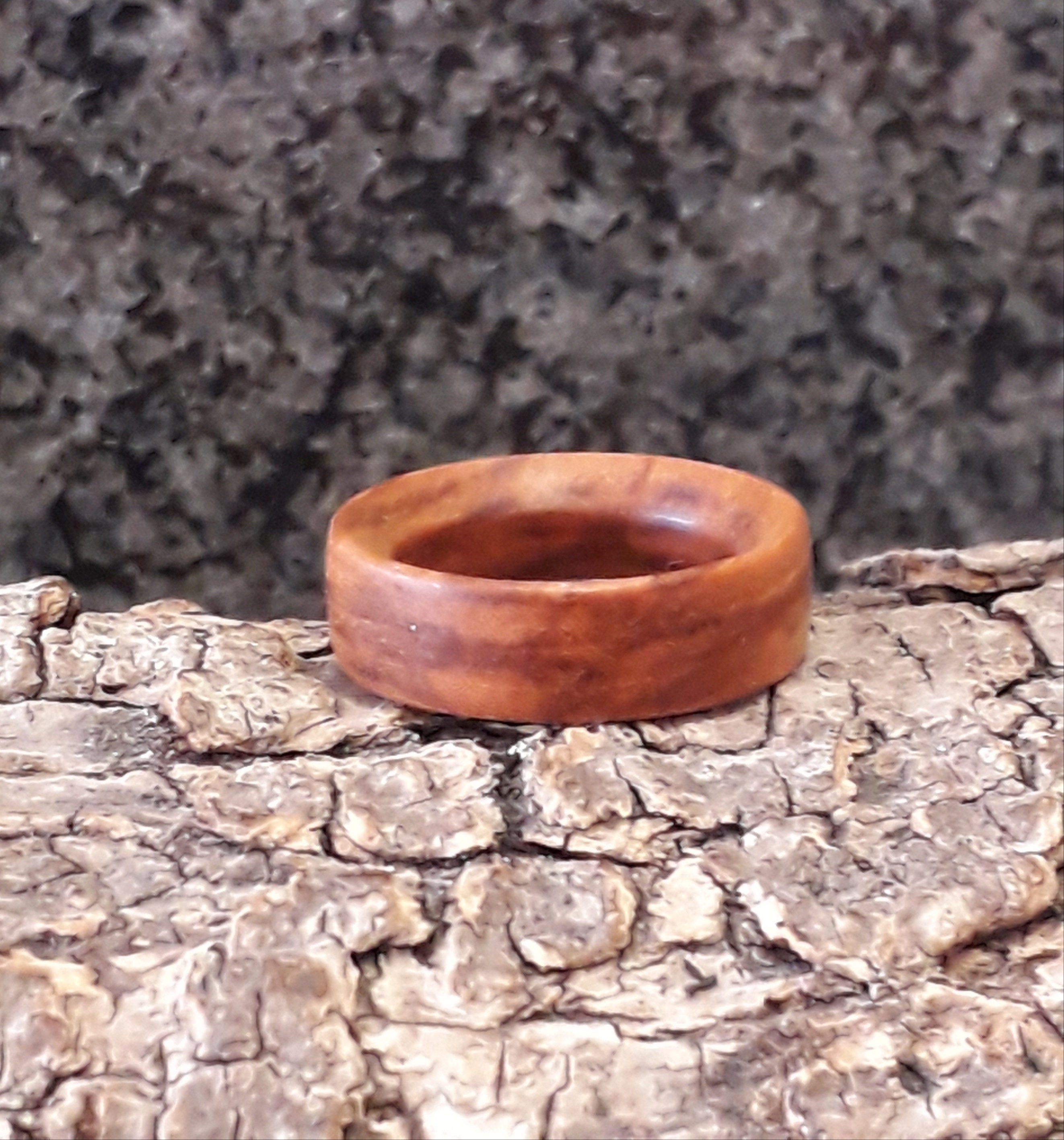 Size 4 Olive Wood Ring ready-made ring | Etsy