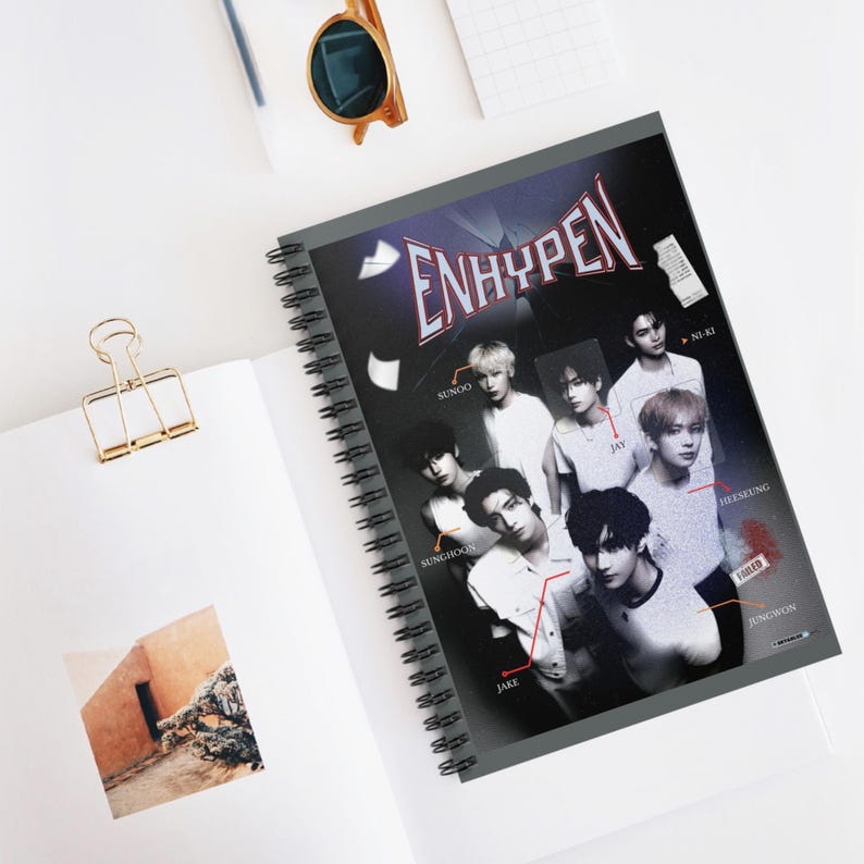 ENHYPEN Spiral Notebook - K-pop Fan Journal, School Supplies ...