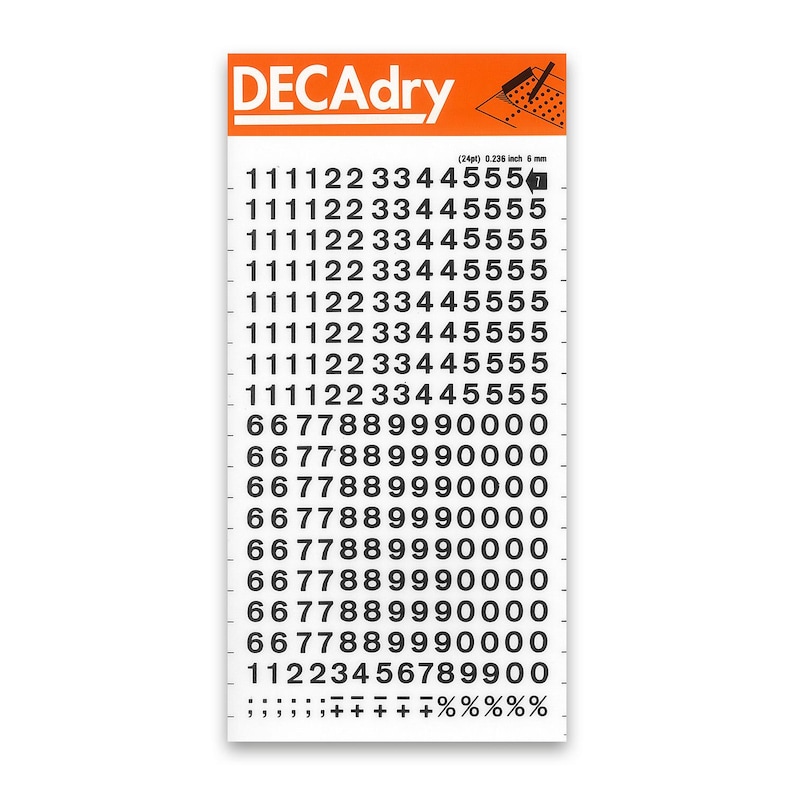 Decadry Rub-off Numbers - Various Fonts and Sizes - Etsy
