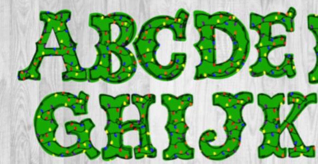 Christmas Lights Letters (PNG) - Etsy