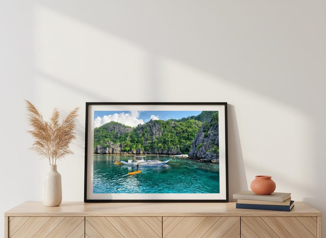 Kayak Photography Printable | Small Lagoon El Nido | Beach Wall Art ...