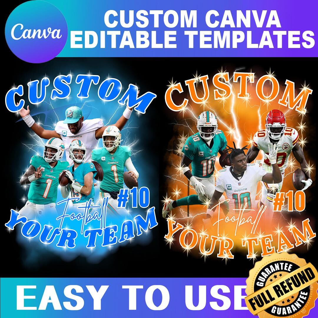 Football Team Canva Template, Custom Player Design (PDF) - Etsy