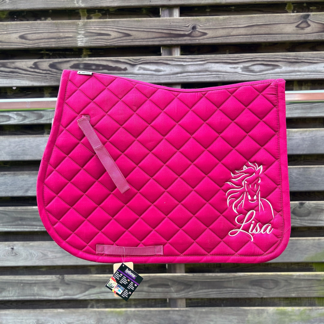 Personalized Horse Saddle Pad: Embroidered Pony Design, Equestrian Gift ...