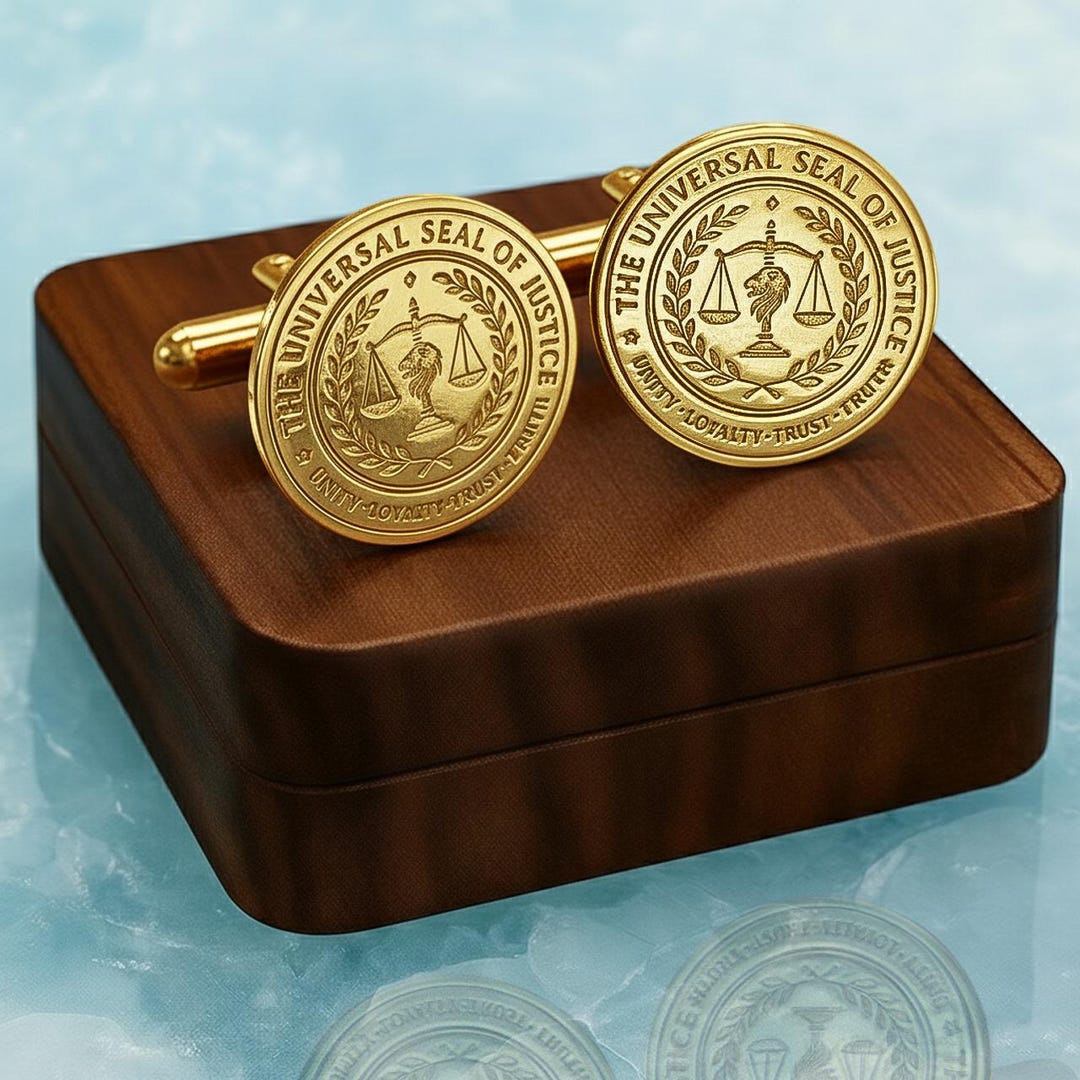 Custom Gold Crest Cufflinks | Personalized Family Seal or Logo Engraved ...