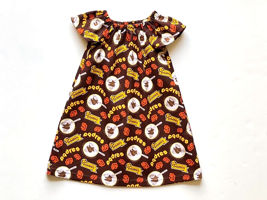 Girl's San Diego Padres Dress, MLB Padres Dress, Major League Baseball ...