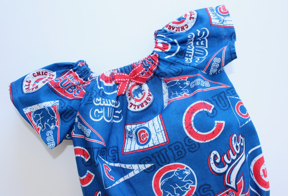 Girls Chicago Cubs Romper Playsuit, Bubble Romper, Long Sleeve Romper ...