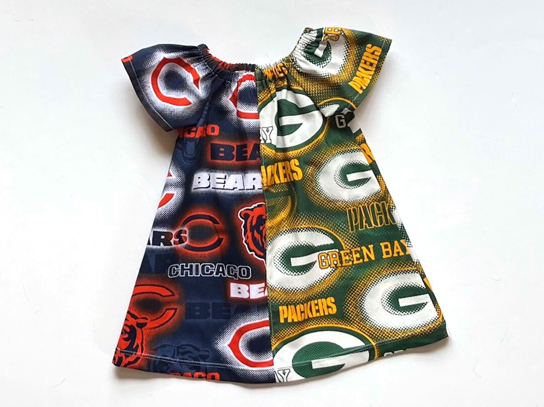 Chicago Bears / Green Bay Packers Dress, NFL Dress, Girls Football ...