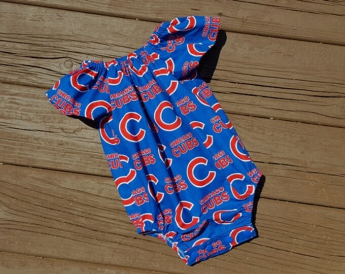 Girls Chicago Cubs Romper, MLB Romper, Bubble Romper, Major League ...