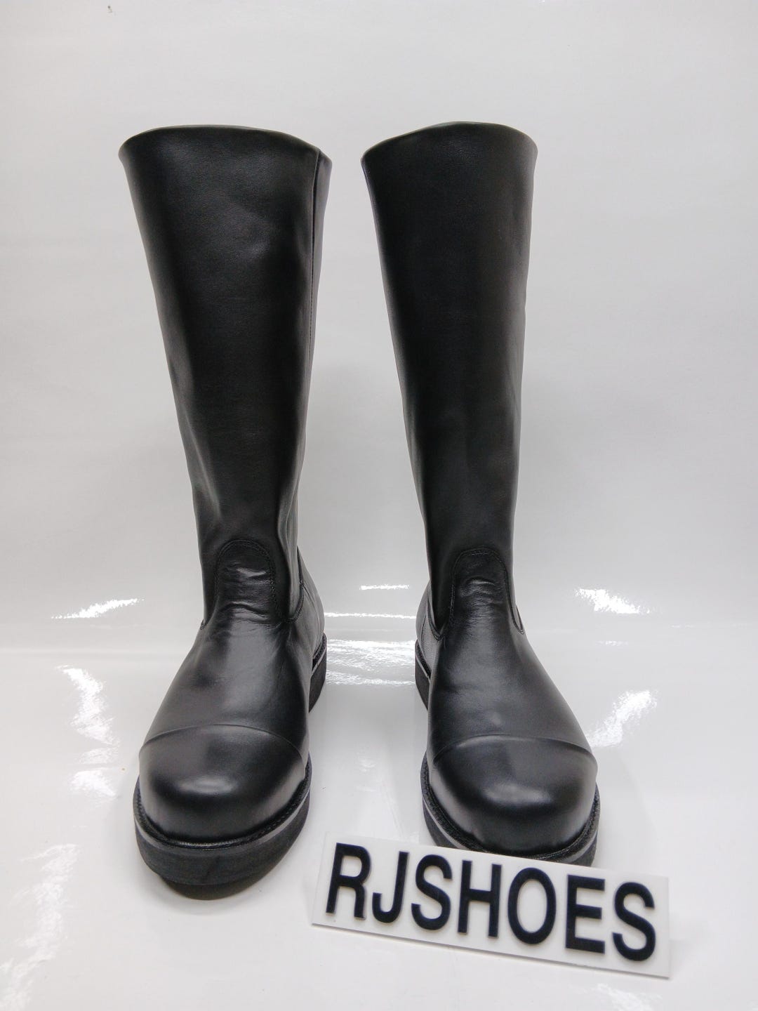 New Handmade Black Leather Tall Classic Long Riding Style Footwear ...
