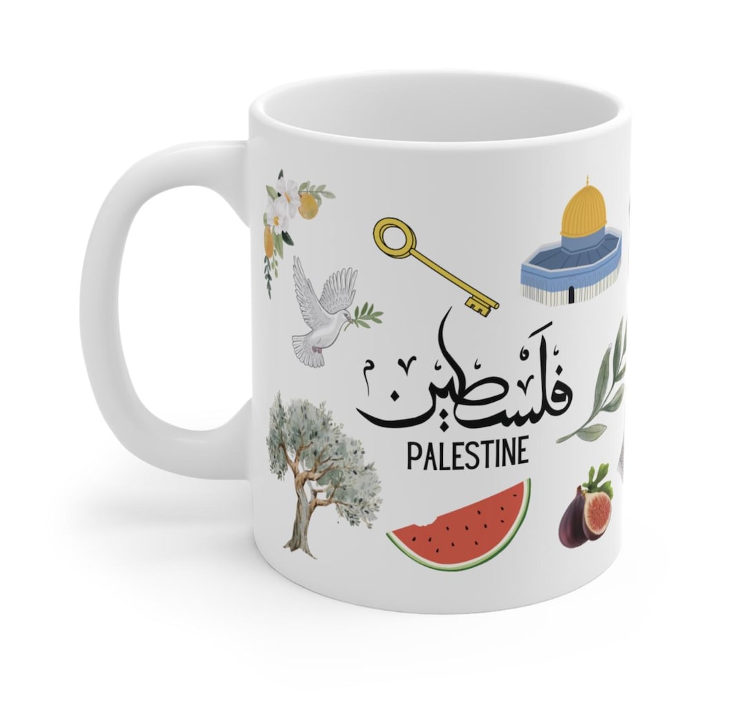 Palestine Cute Mug, Palestinian Coffee Cup, Middle Eastern Gift ...