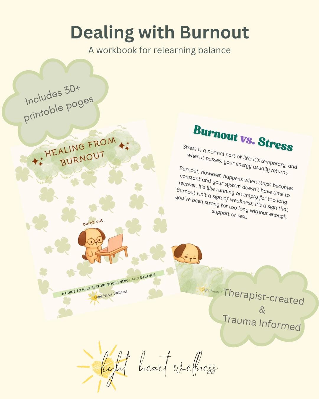 Burnout Recovery Workbook | Mental Health Journal for Stress Relief ...