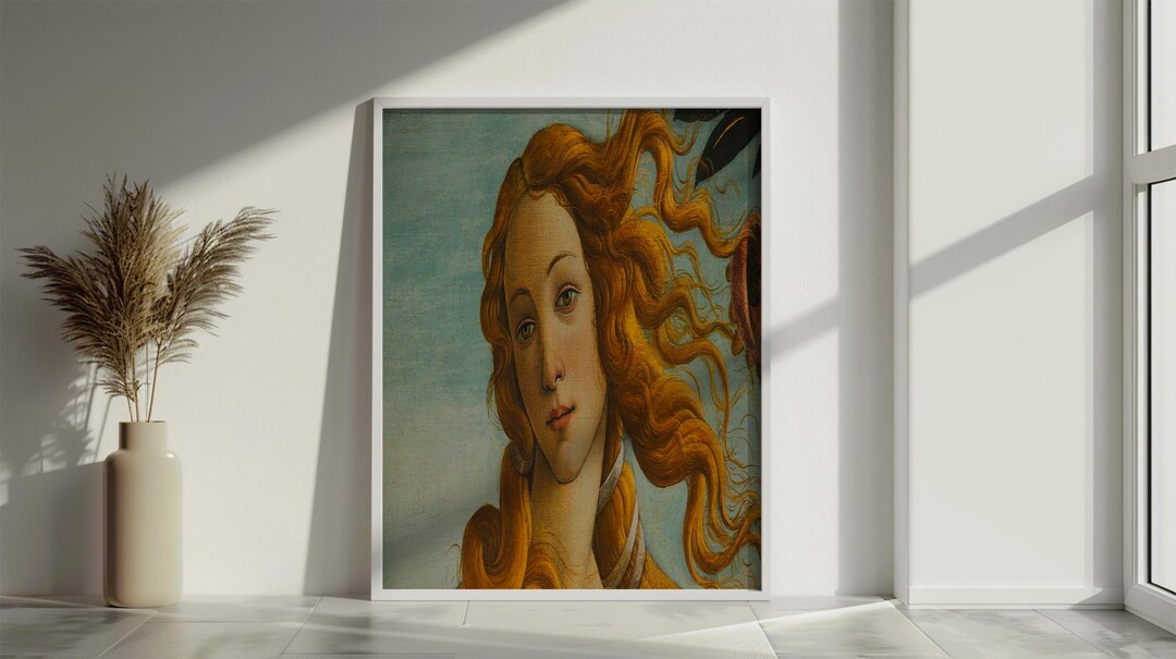 Botticelli Venus Face Art Print - Birth of Venus Detail Renaissance ...