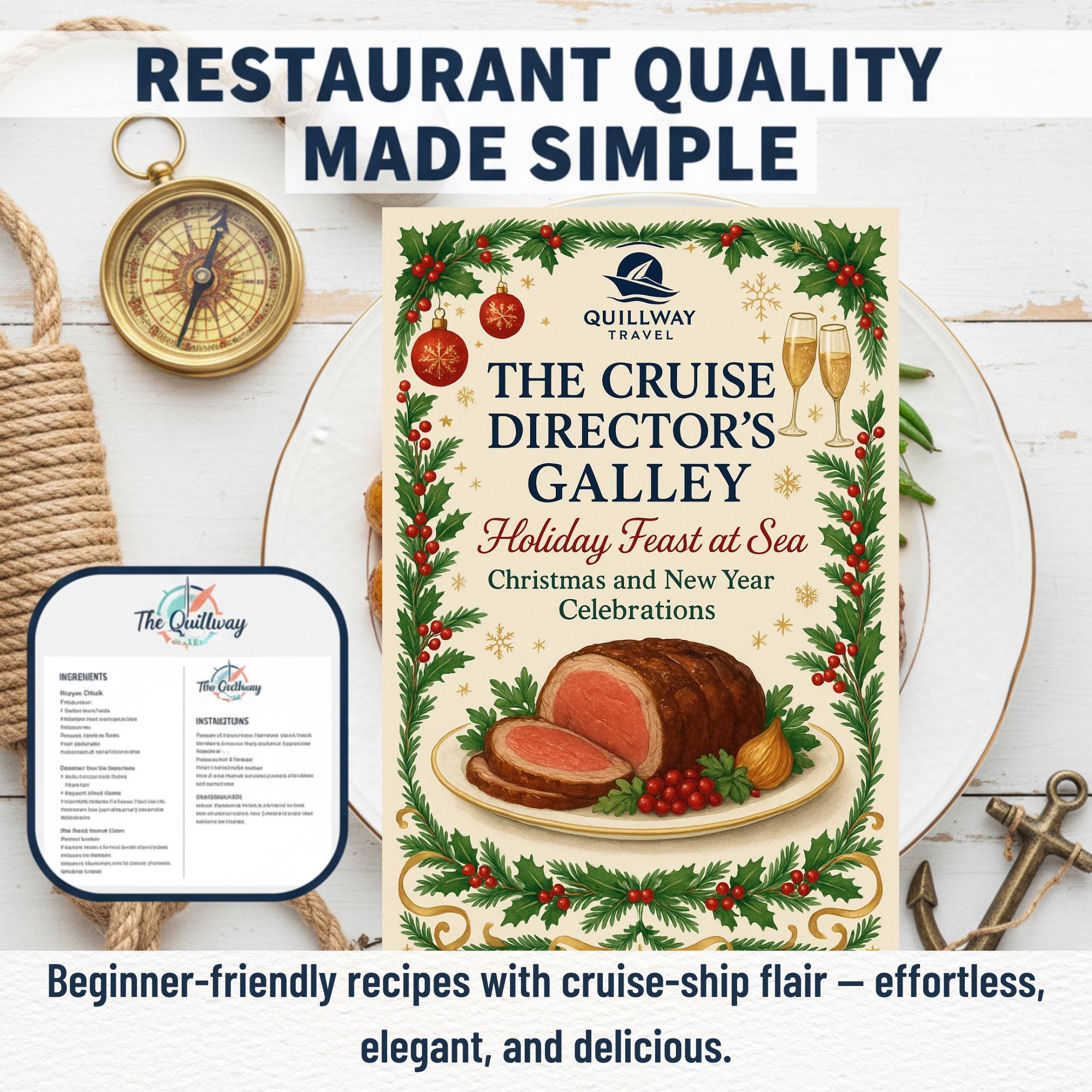 Holiday Meal Plan Printable PDF | Christmas Dinner Recipes & New Year ...