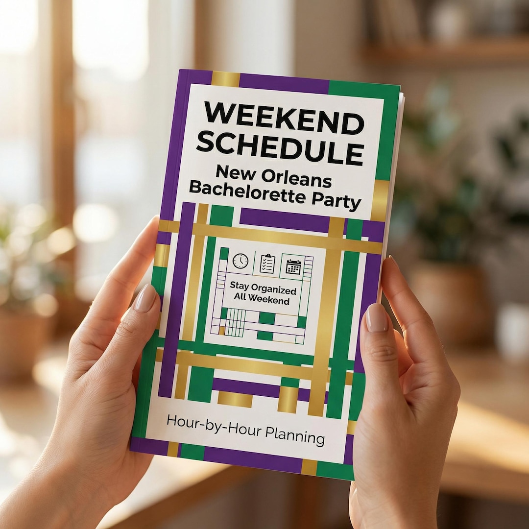 New Orleans Weekend Schedule Printable, Bachelorette Planner, NOLA Trip ...
