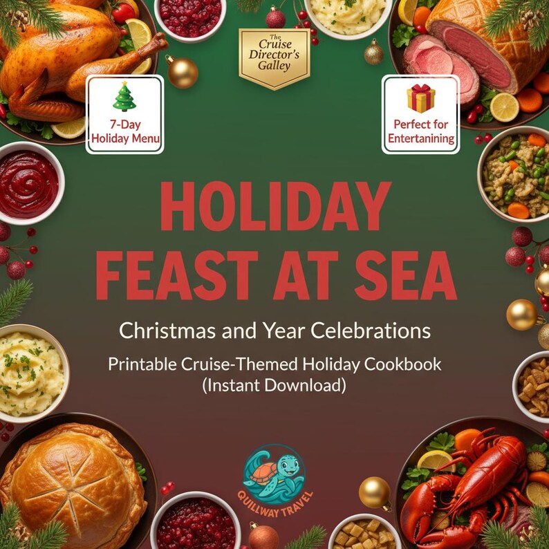 Holiday Meal Plan Printable PDF | Christmas Dinner Recipes & New Year ...