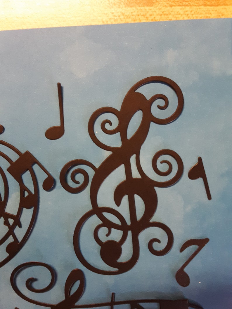 Large Music Symbols Die Cut, Machine Cut Die, Scrapbook Die Cut, DIY ...