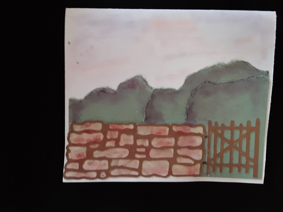 Stone Wall and Gate Die, Metal Cutting Die, Scrapbook Dies, DIY ...