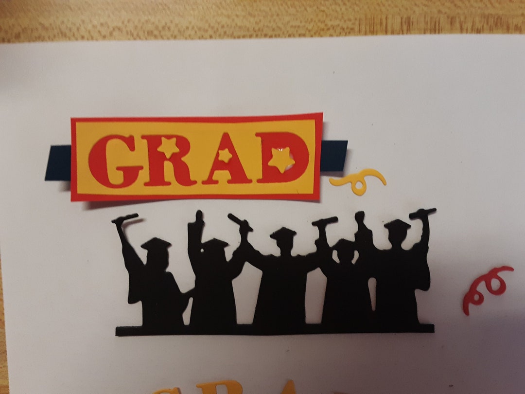 Graduation Die Cut, Machine Cut Die, Scrapbook Die Cut, DIY Cardmaking ...