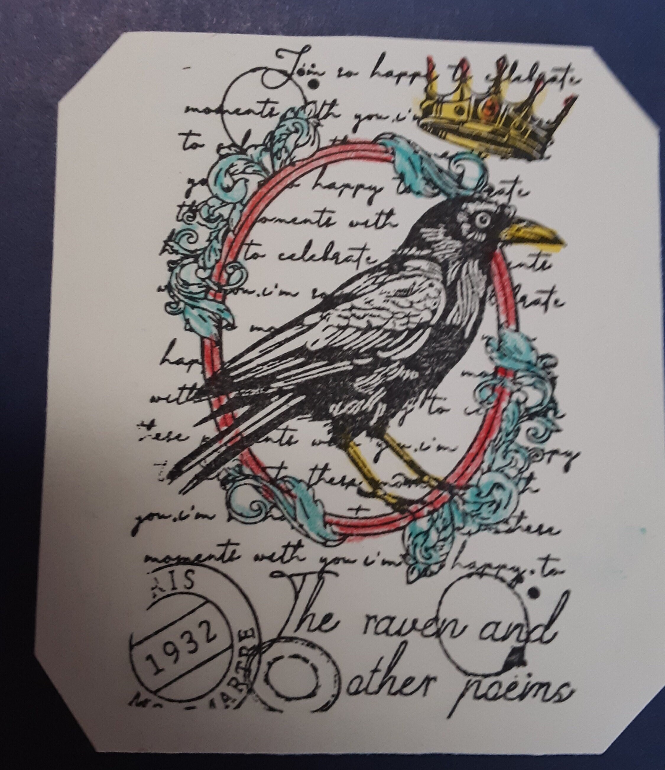 Raven Crow Clear Acrylic Stamps, Craft Stamps, Cardmaking Stamps ...