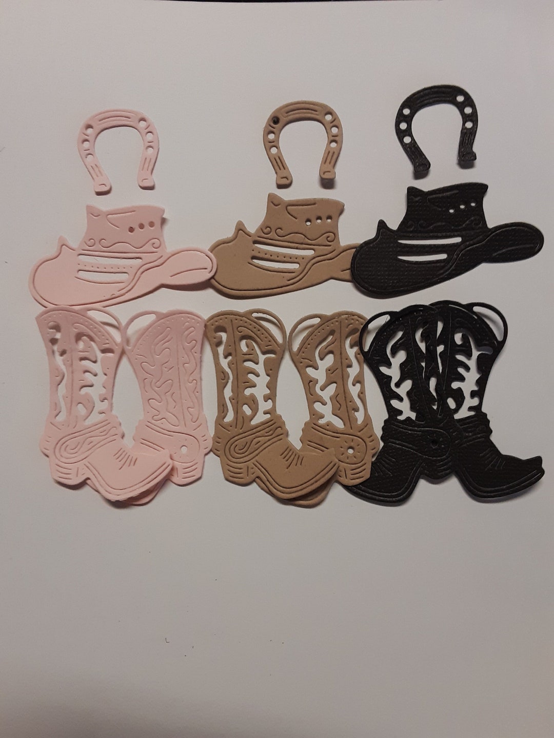Cowboy Boots Hat Die Cut, Machine Cut Die, Scrapbook Die Cut, DIY ...