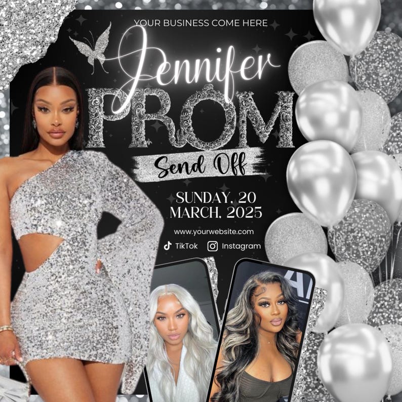 Prom Send off Flyer, Prom Invitation Flyer, Prom Event Flyer, Prom ...