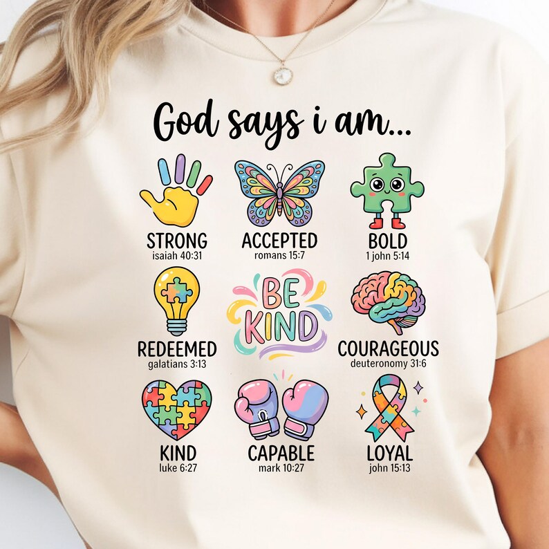 God Says I Am PNG Autism Awareness Design, Neurodiversity Acceptance ...