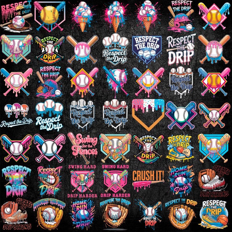 Baseball Drip Party Plate - Etsy