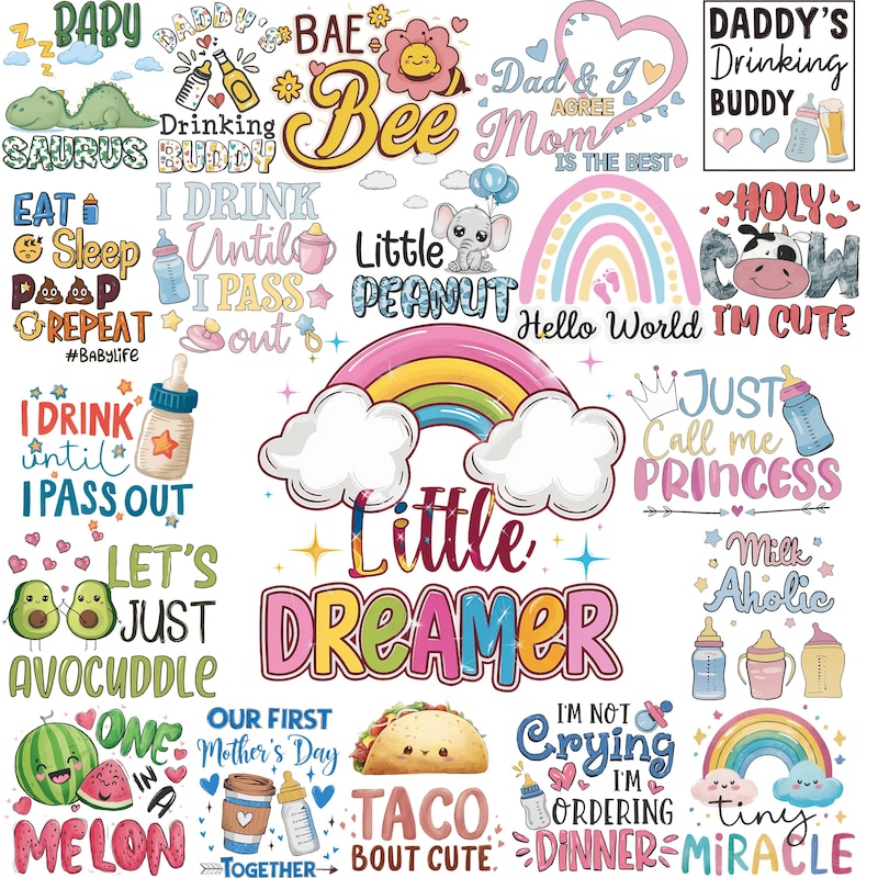 Cute Girl Baby Clipart - Etsy