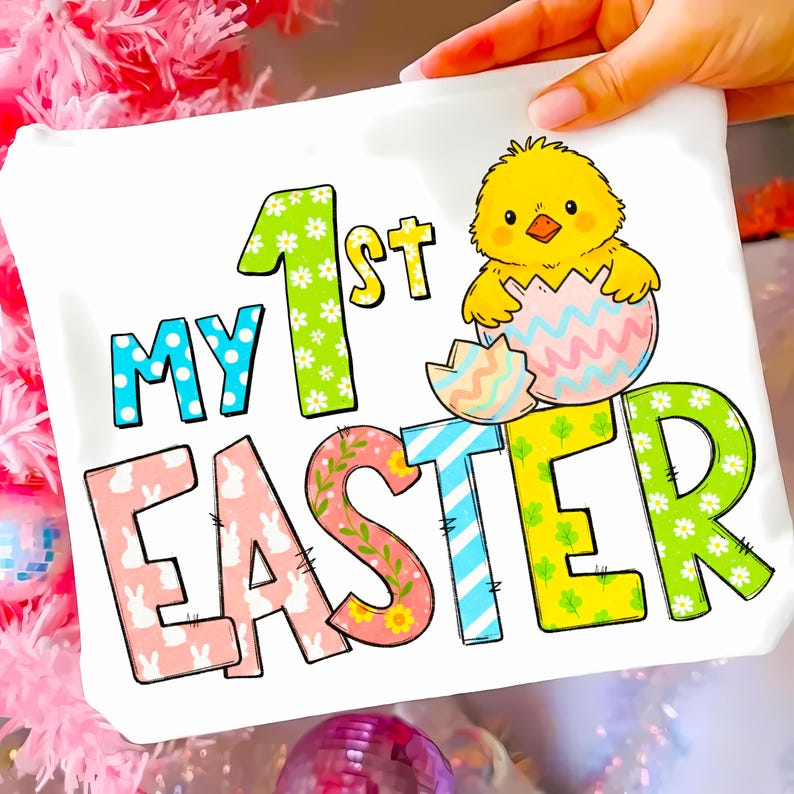 My First Easter PNG | Happy 1st Easter PNG | Cute Bunny Baby PNG ...