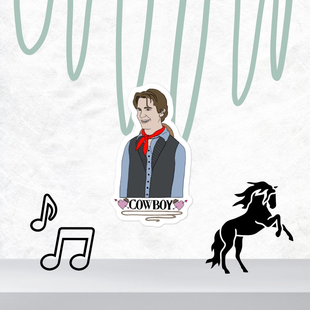 Christian Bale Cowboy Newsies Sticker - Etsy