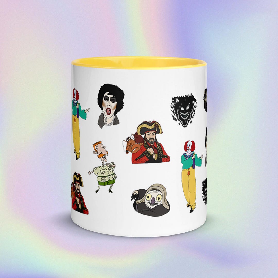 Ceramic Tim Curry Mug With Yellow Interior - Etsy