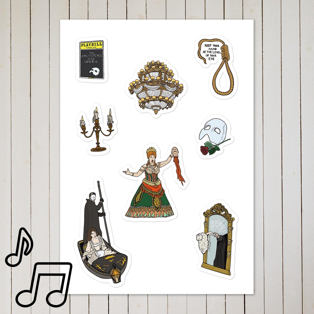 Phantom of the Opera Sticker Sheet - Etsy