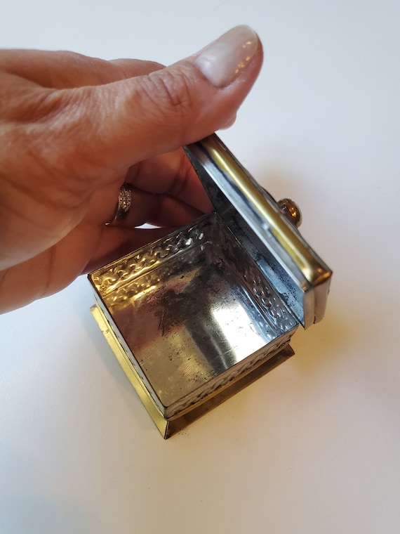 Vintage Brass Box, Metal Embossed Box, Jewelry Box, t… - Gem