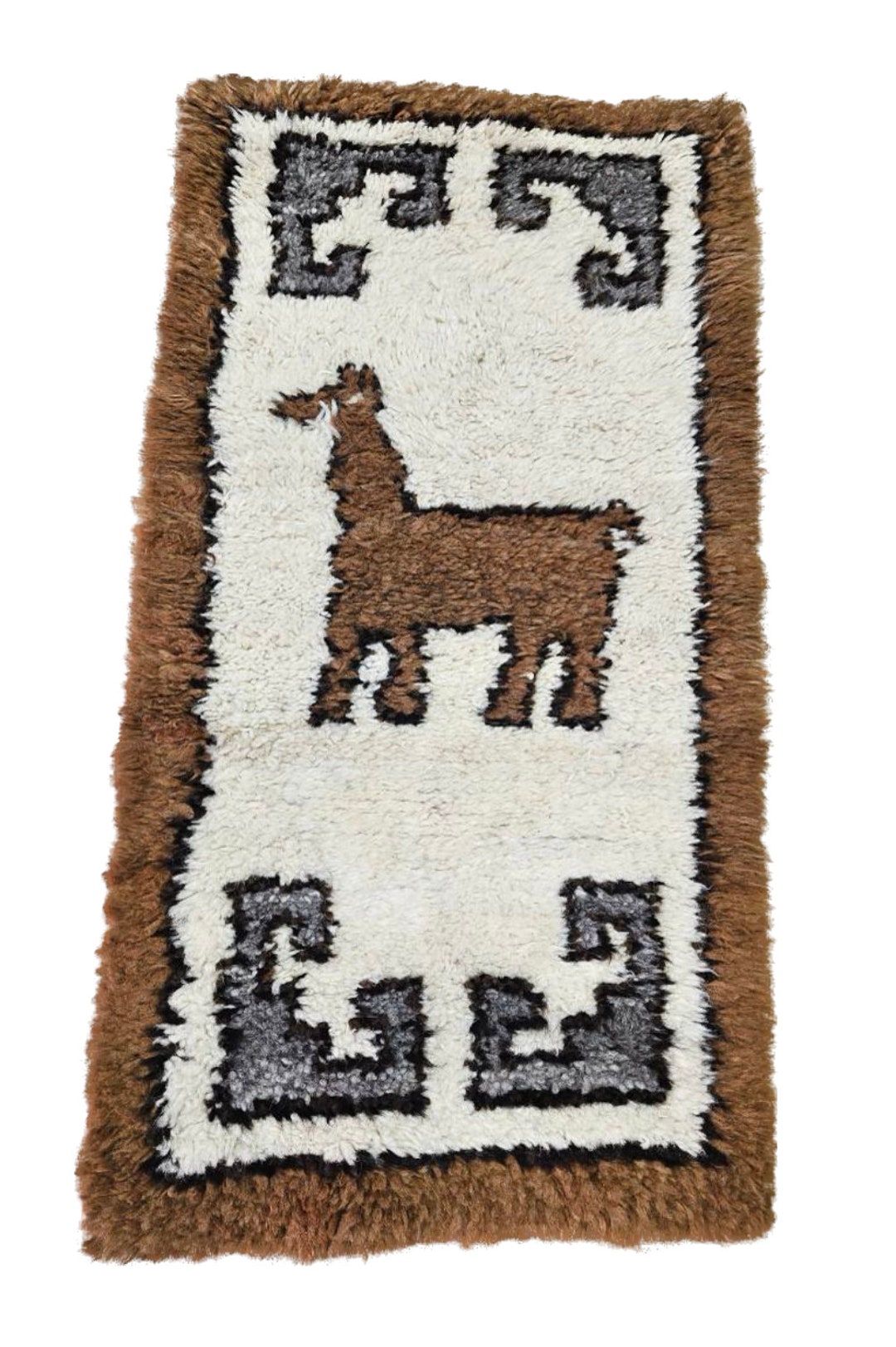 Vintage Llama Rug, Retro Rug, Door Rug, Animal Rug, South American ...