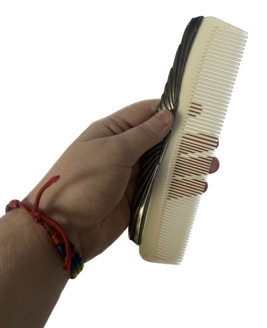 Art Deco Silver Tone Vanity Comb, Vintage Hair Care, Unisex Comb ...