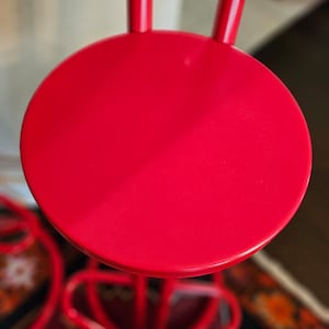 Postmodern Bar Stools, Mid Century Red Bar Stools, Red Stools, Abstract ...