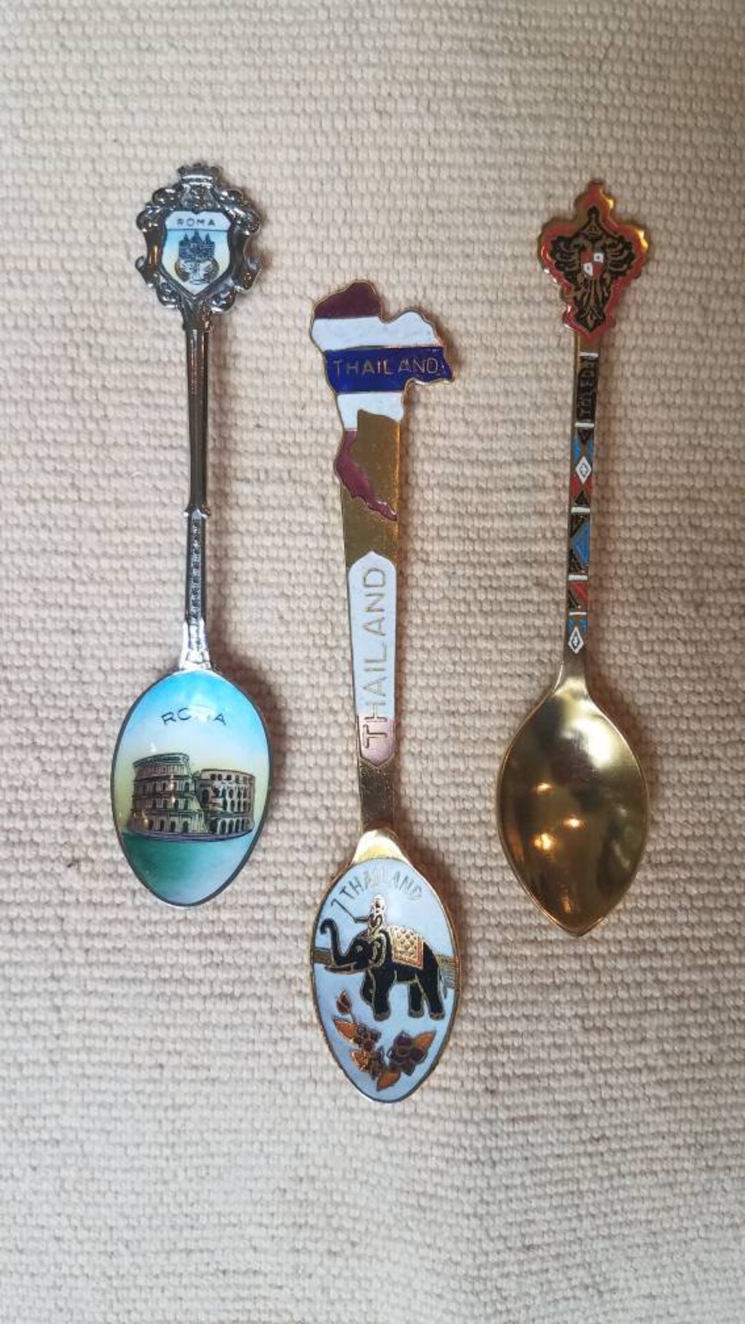 Vintage International Spoons, Collectors Spoons, Rome, Spain, Thailand ...