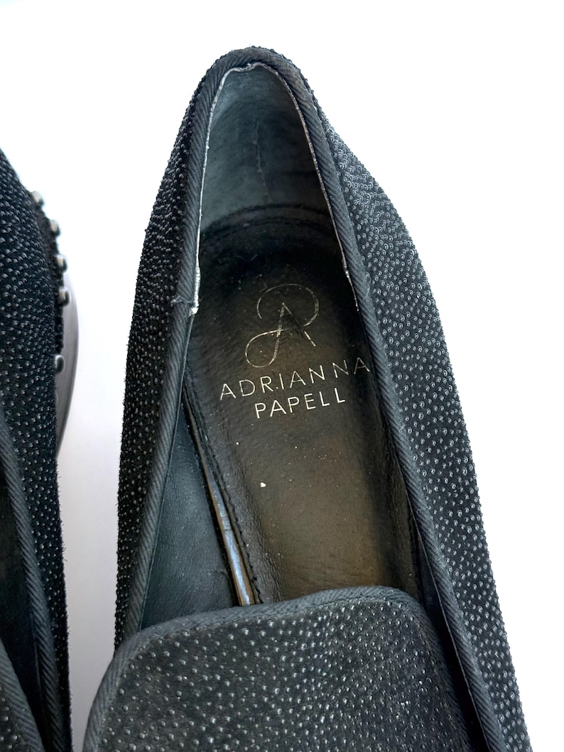 Vintage Adrianna Papell Studded Black Leather Mens Loafers, Size 10M - Etsy