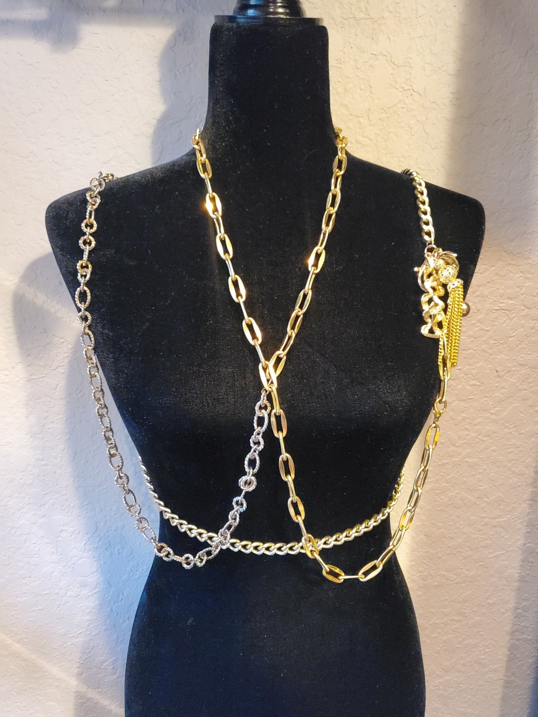 Vintage Body Chains, Gold Tone Body Chains, Redesigned Body Chains ...