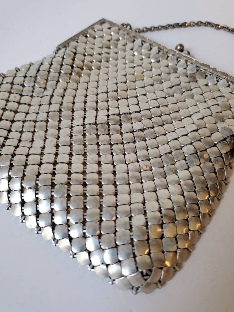 Silver Mesh Art Deco Purse, Chain Mail Purse, Collectors Purse, 1920s ...