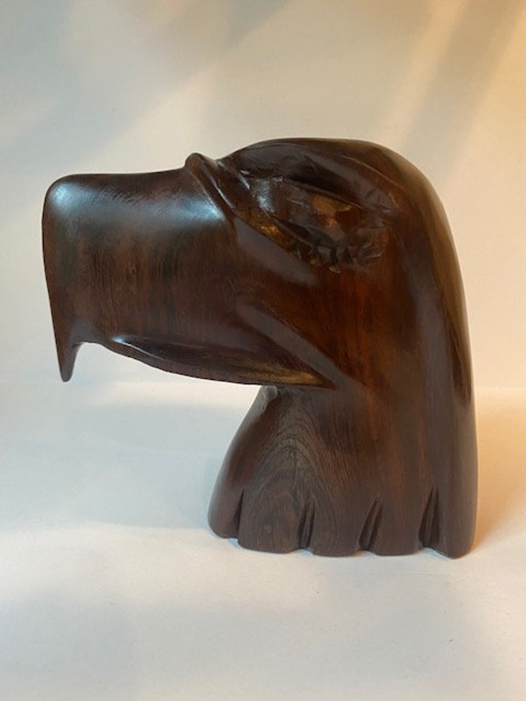 Wooden Carved Eagle Head - Etsy