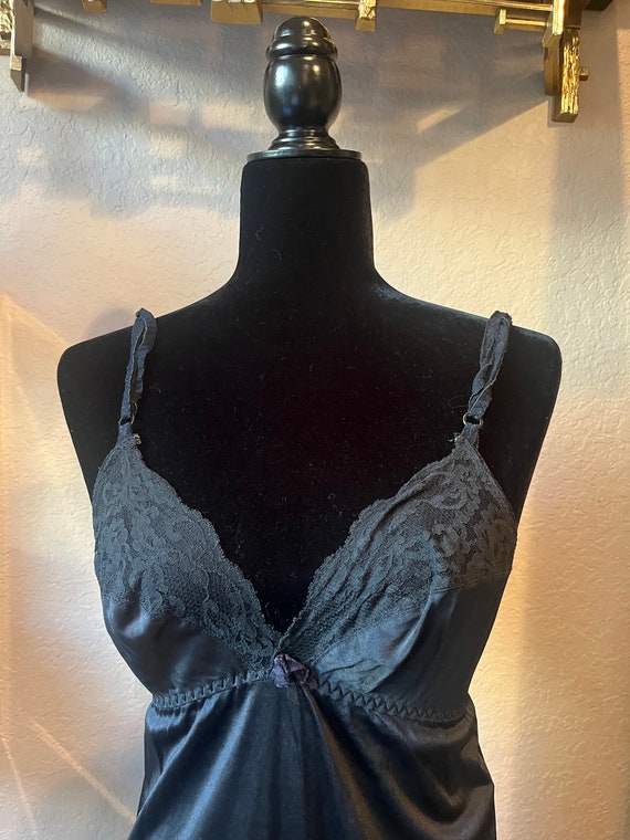 Maidenform Vintage Slip Dress Black Slip Dress Lace… Gem