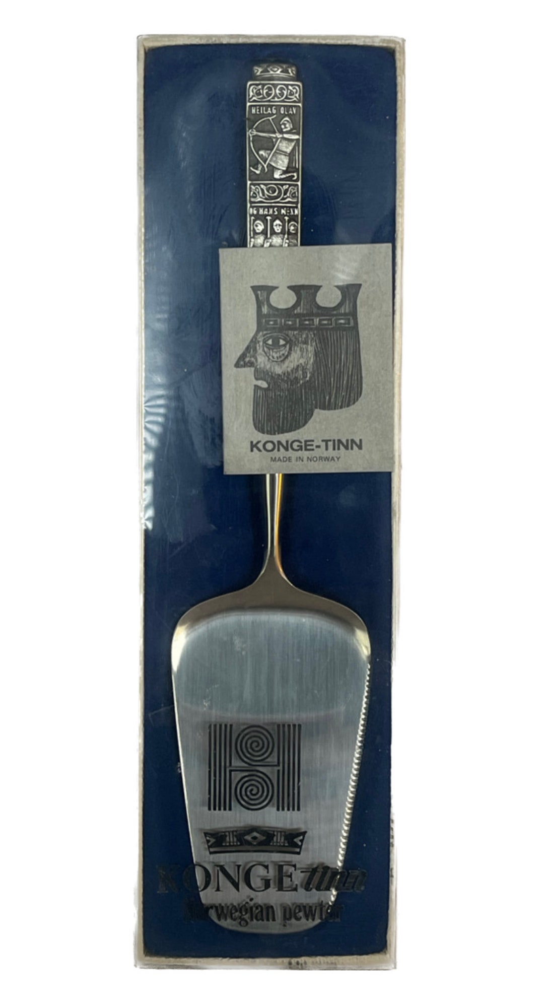 RARE KONG TINN Heilog Olav/og Hans Mennpewter Knife, Norway Vikings ...