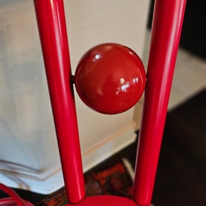 Postmodern Bar Stools, Mid Century Red Bar Stools, Red Stools, Abstract ...