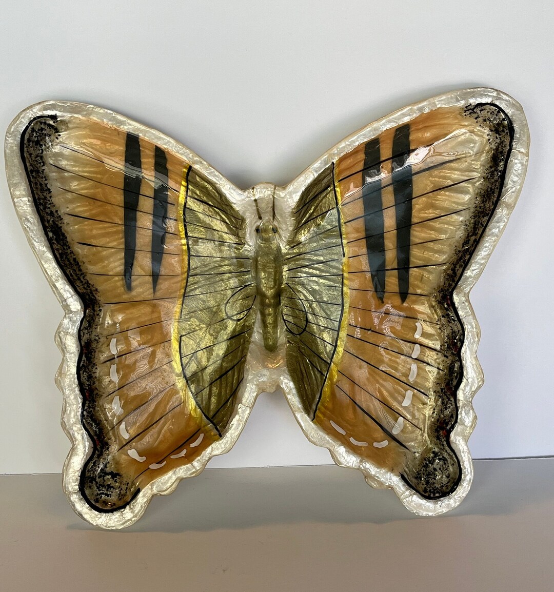 Vintage Butterfly Tray, Butterfly Home Decor, Insect Decor, Bug Tray ...
