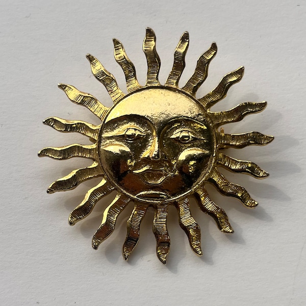 Sun Brooch - Etsy