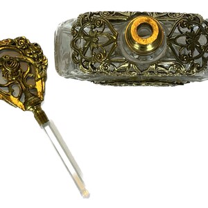 Hollywood Regency Perfume Bottle, Ornate Glass Perfume Bottle ...