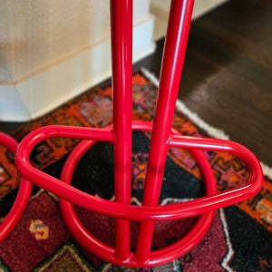 Postmodern Bar Stools, Mid Century Red Bar Stools, Red Stools, Abstract ...