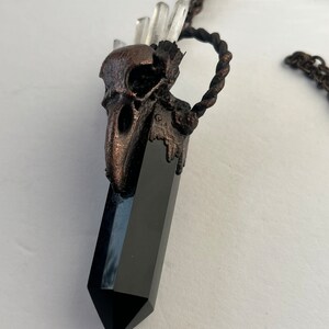 Black Onyx Necklace, Clear Quartz Necklace, Plague Doctor Necklace ...