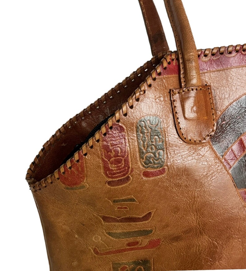 Nefertiti Leather Handbag, Leather Egyptian Purse, Ancient Egypt ...